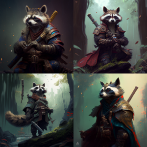 How to workflow detailed images in MidJourney: A Samurai Raccoon ...