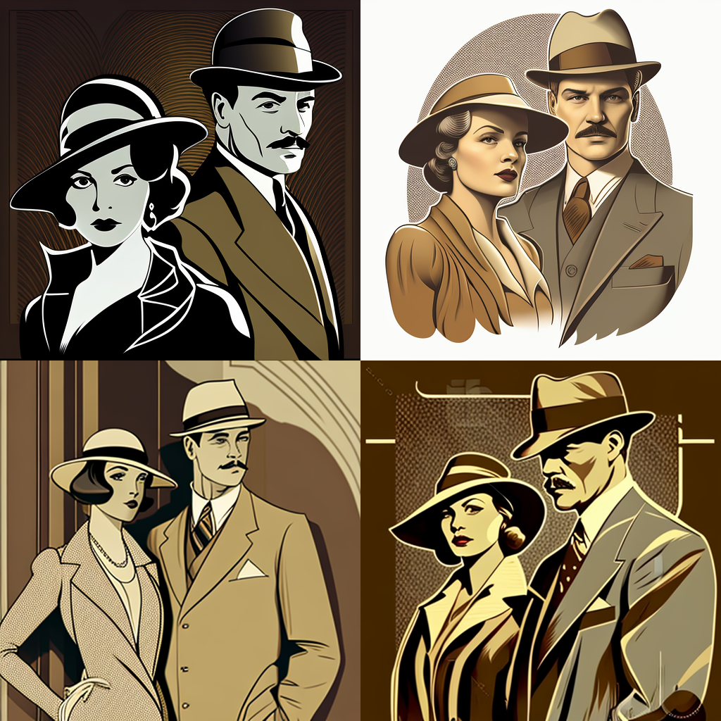 How to make a 1920s Art Deco vector graphics scene in MidJourney ...