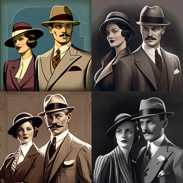 How to make a 1920s Art Deco vector graphics scene in MidJourney ...