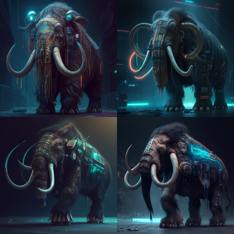 How to Make a Detailed CyperPunk Mammoth In MidJourney - Prompt Hero.Ai