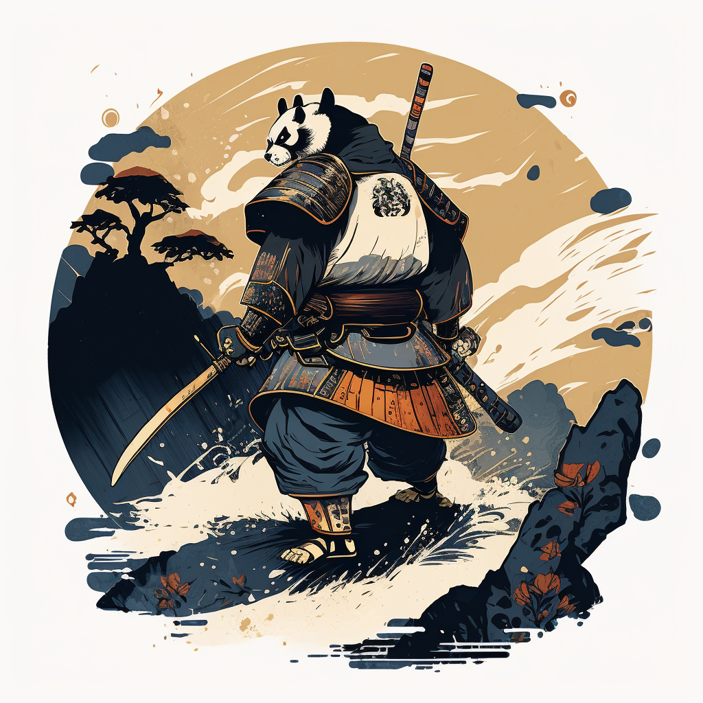 How to make a samurai panda in Ukiyo-e art style - Prompt Hero.Ai