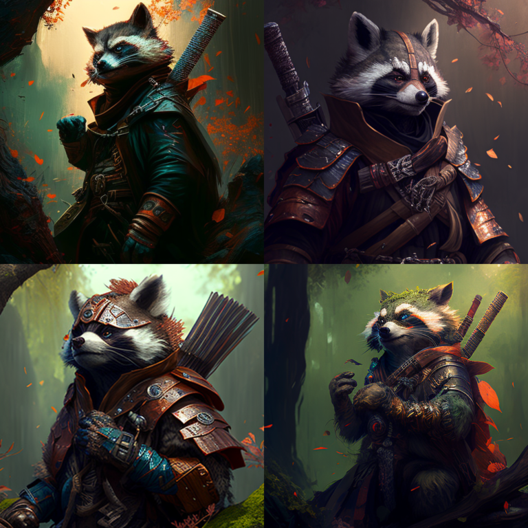 How to workflow detailed images in MidJourney: A Samurai Raccoon ...
