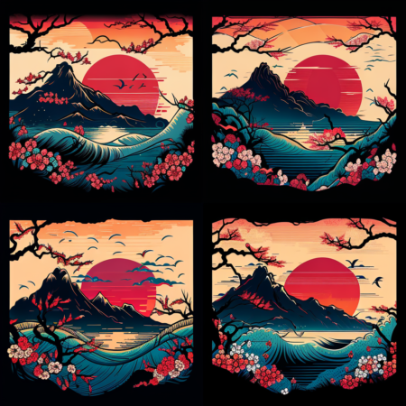 How to make a Japanese Scene in Vector Graphics style in MidJourney ...