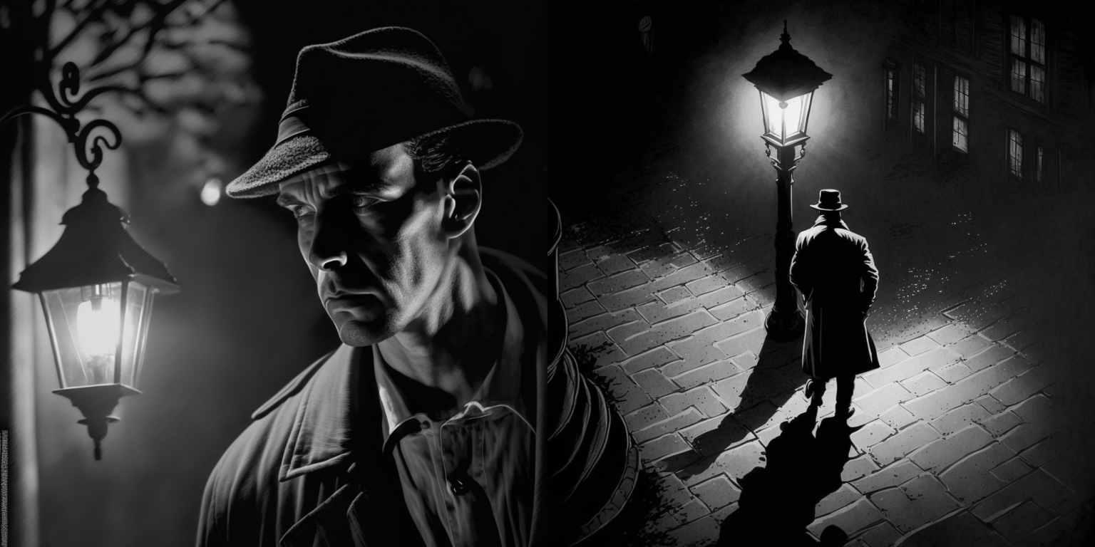 Using shadows in MidJourney to make a film noir picture - Prompt Hero.Ai