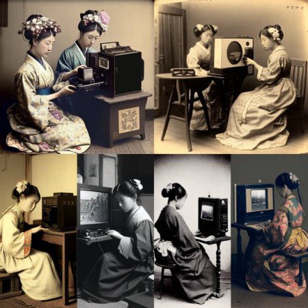 What if people in Japan in 1910 had modern technology? MidJourney can ...