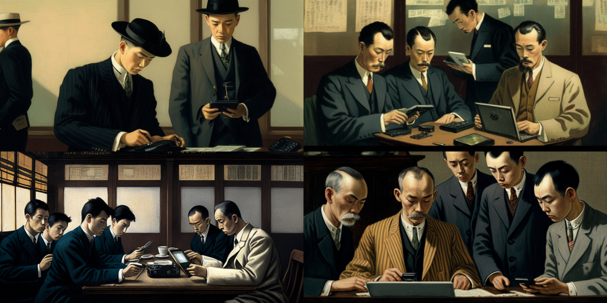 What if people in Japan in 1910 had modern technology? MidJourney can ...
