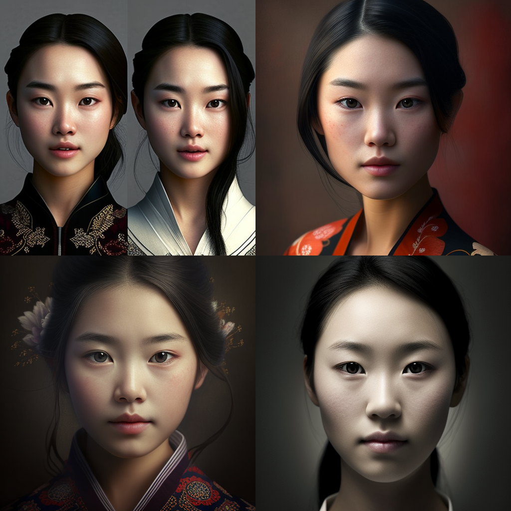 Creating a realistic portrait of a Japanese woman in MidJourney ...