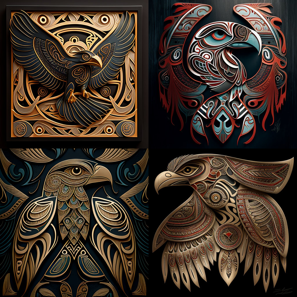Making Haida art in MidJourney - Prompt Hero.Ai