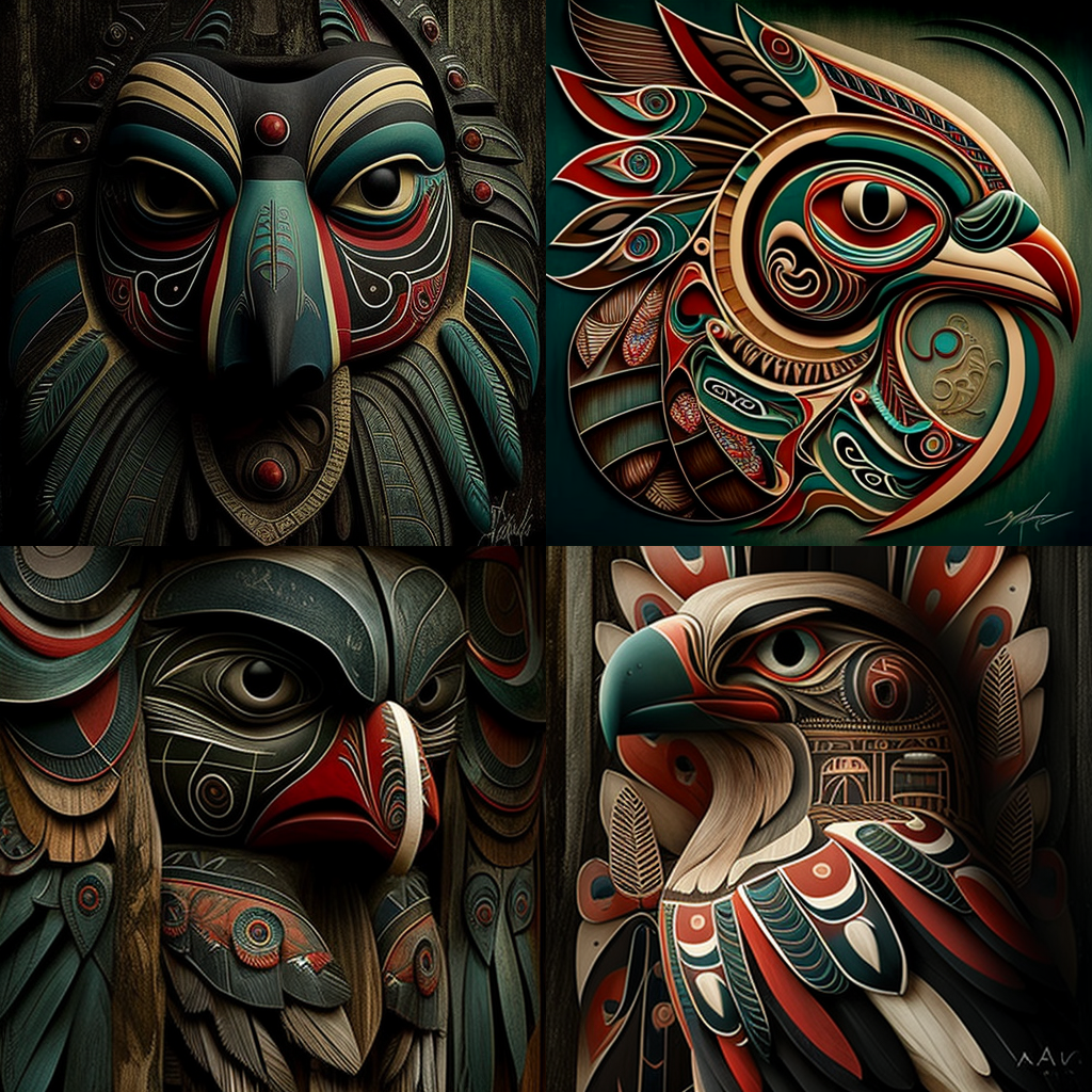 Making Haida art in MidJourney - Prompt Hero.Ai