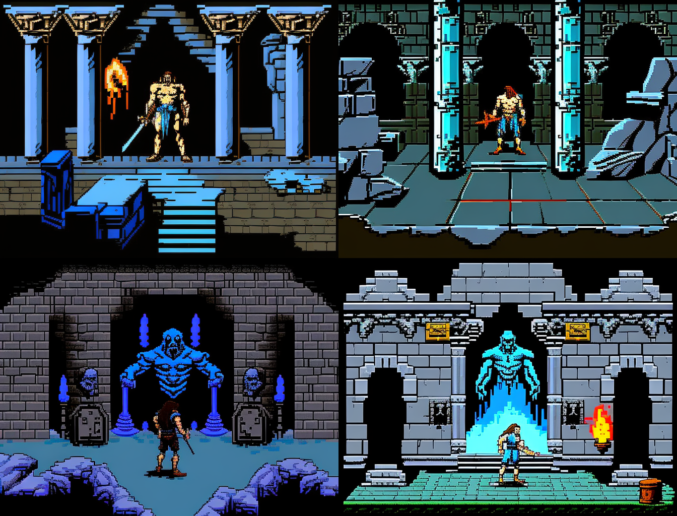 Making an NES greek screenshot similar to Castlevania in MidJourney ...