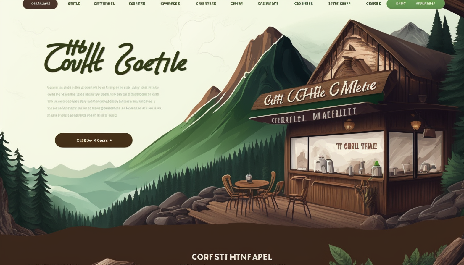 How to make a stylized website of a coffee shop in MidJourney - Prompt ...